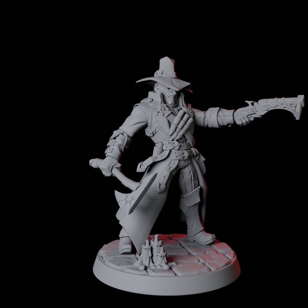 Vampire Hunter Miniature B With Crossbow or Gun for D&D, Dungeons and ...