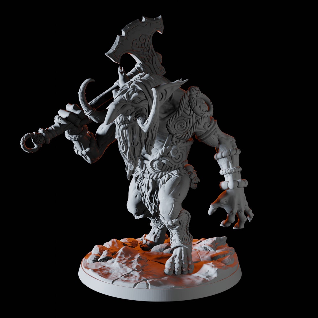 Troll Hunter Miniature A for D&D, Dungeons and Dragons, Pathfinder and ...