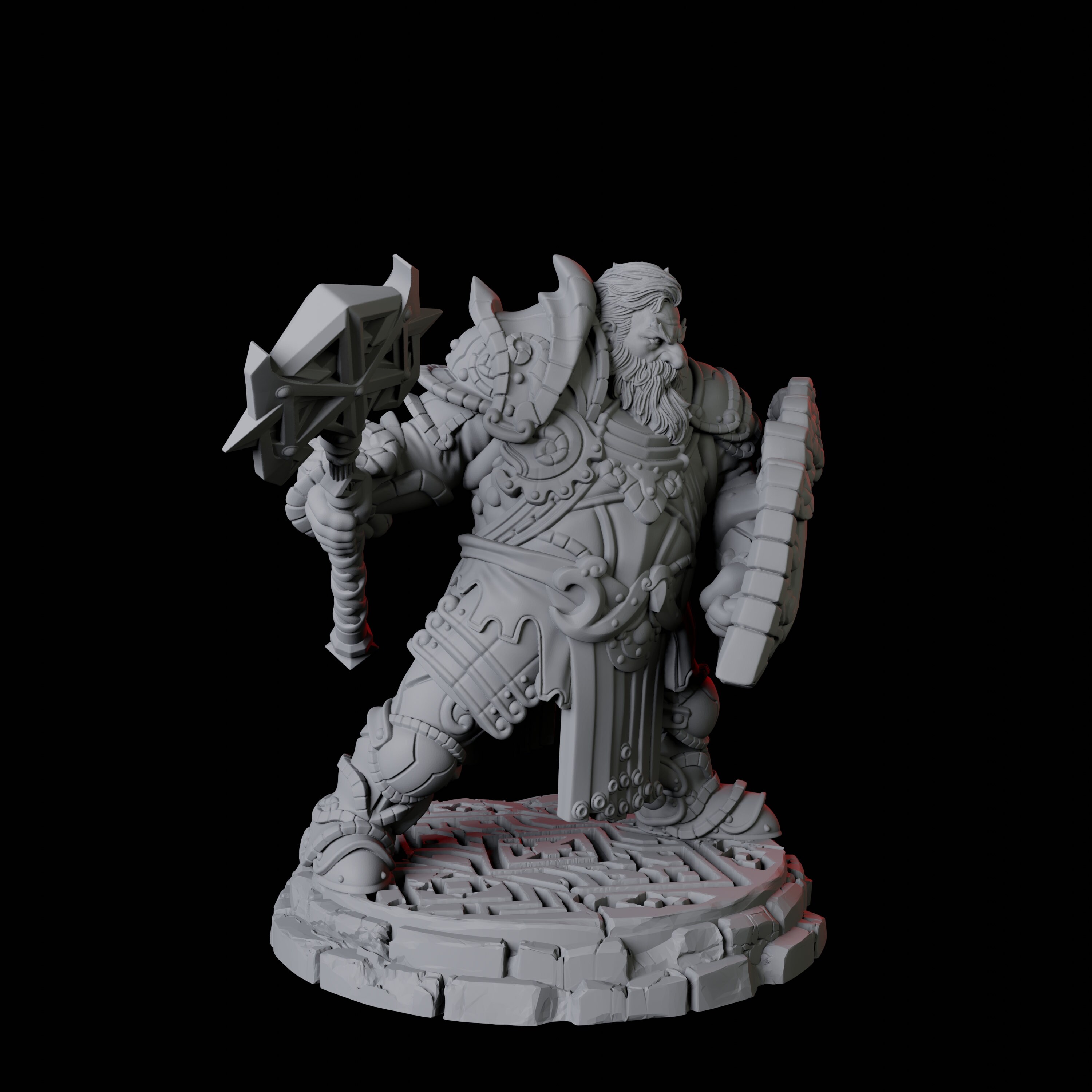 Heavy Armour Dwarf Miniature D for D&D, Dungeons and Dragons ...