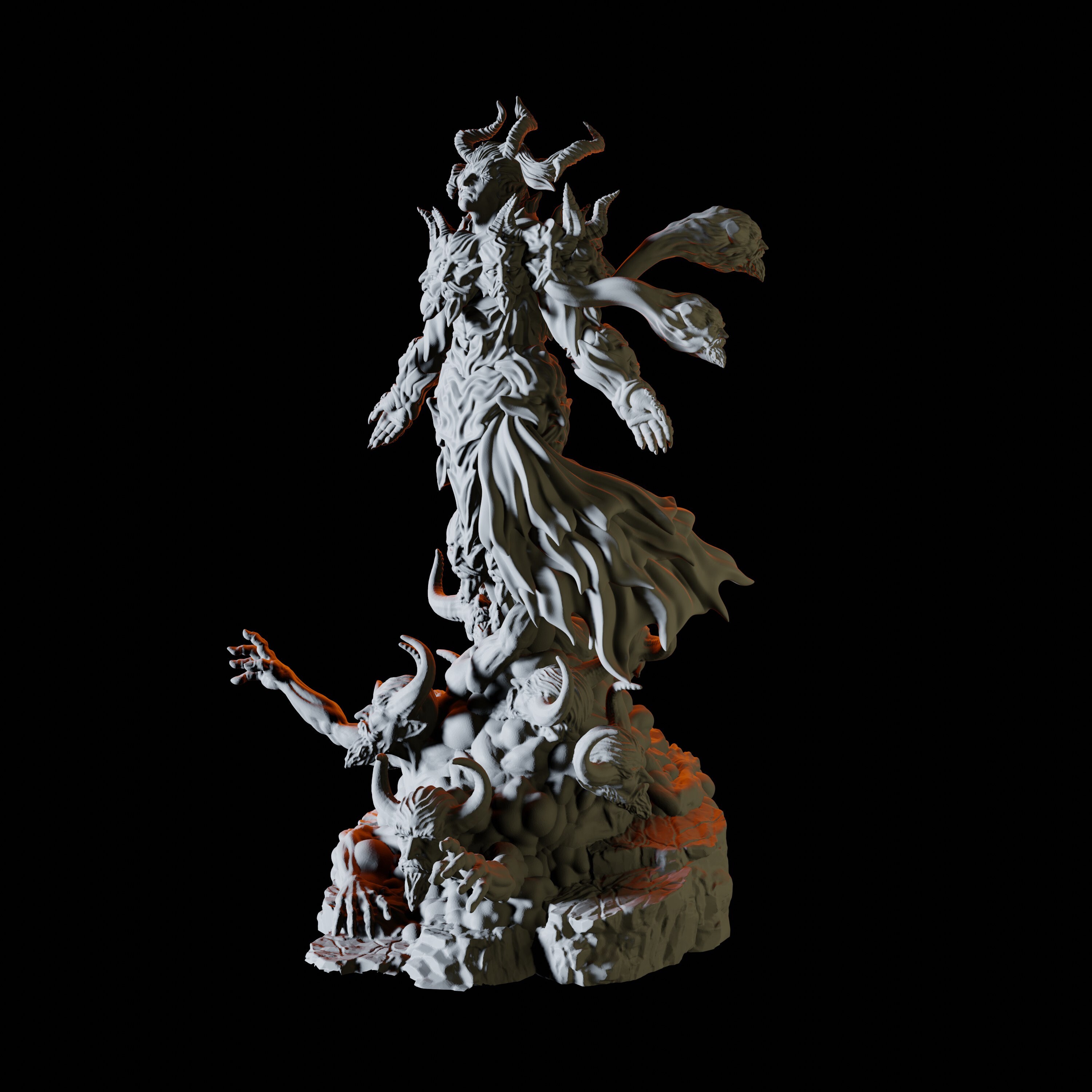 Devil Lord Miniature for D&D Dungeons and Dragons Pathfinder - Etsy