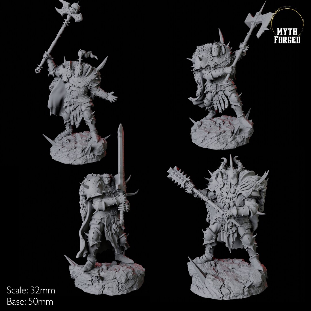 Armoured Goliath Barbarian Miniatures for D&D, Dungeons and Dragons ...
