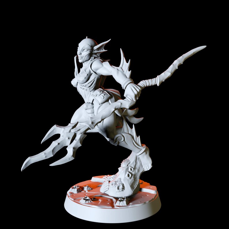 Sea Elf Miniature With Trident for D&D Dungeons and Dragons - Etsy UK