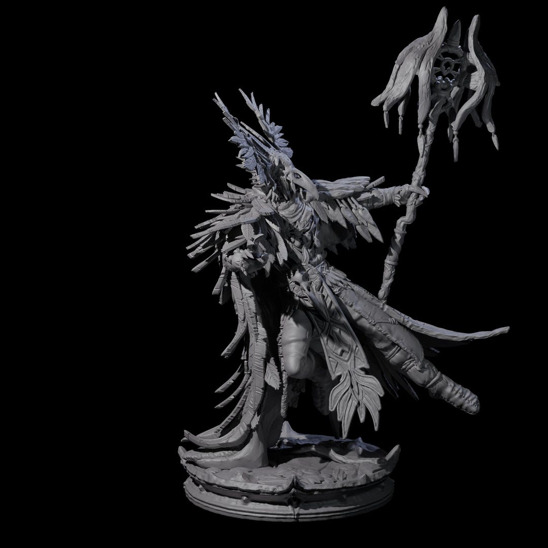 Ancient Dark Elf Druid of the Underdark D Miniature for D&D, Dungeons ...