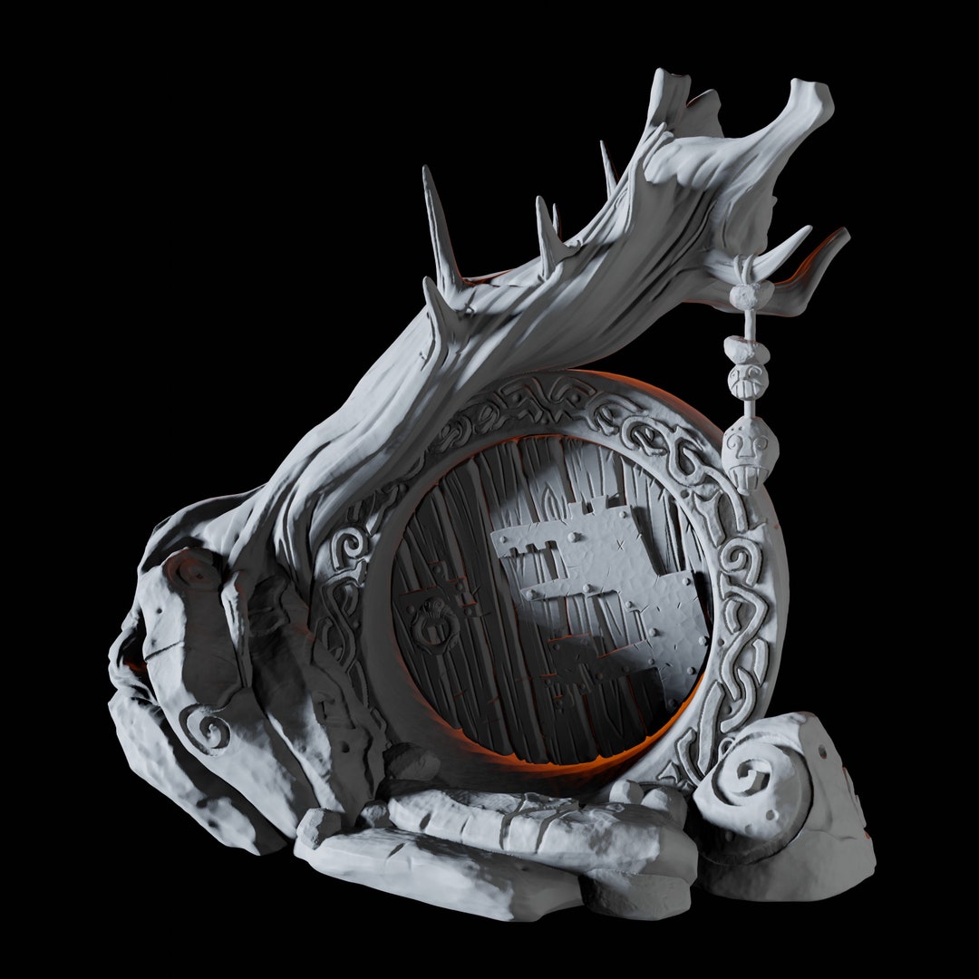 Hobbit Hole Door Miniature for D&D, Dungeons and Dragons, Pathfinder ...