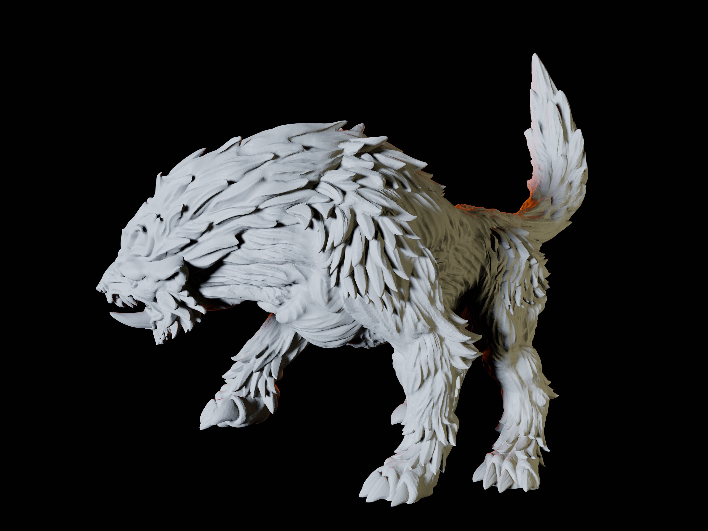 Wolf, Warg or Worg Miniature for D&D, Dungeons and Dragons, Pathfinder ...
