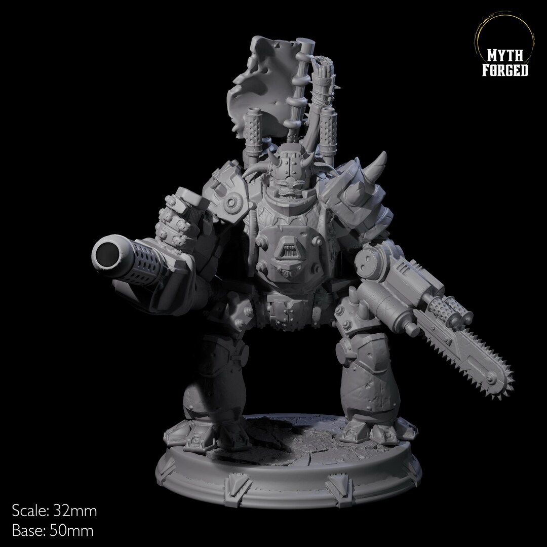 Hulking Space Knight Miniature for D&D, Dungeons and Dragons ...