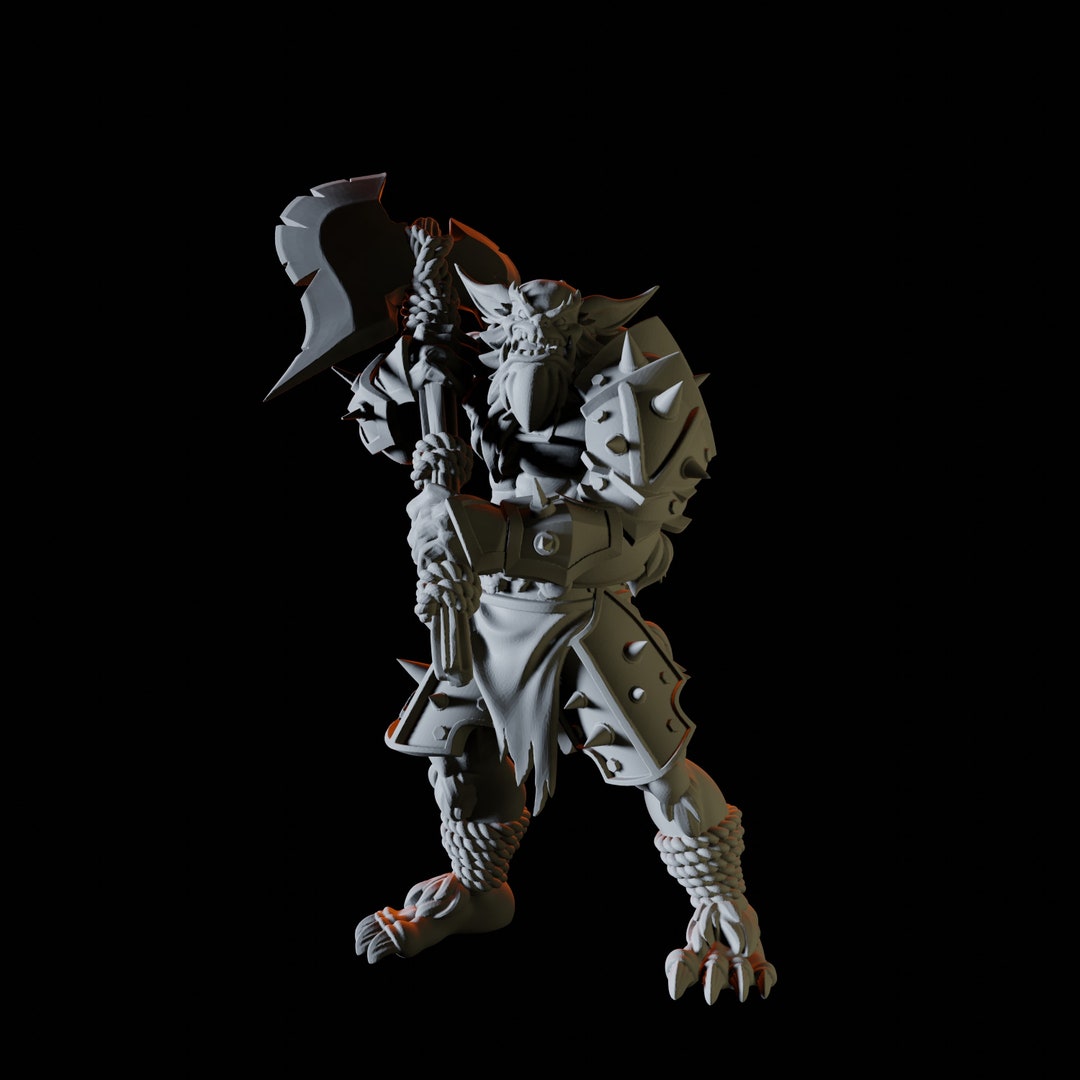 Axe Wielding Bugbear Miniature for D&D, Dungeons and Dragons ...