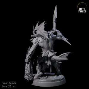 Sodden Sahuagin, Merrow or Kau-toa Warrior Miniature D for D&D ...
