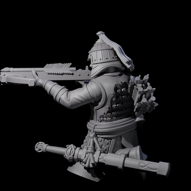 Reloading Human Crossbowman B Miniature for D&D, Dungeons and Dragons ...