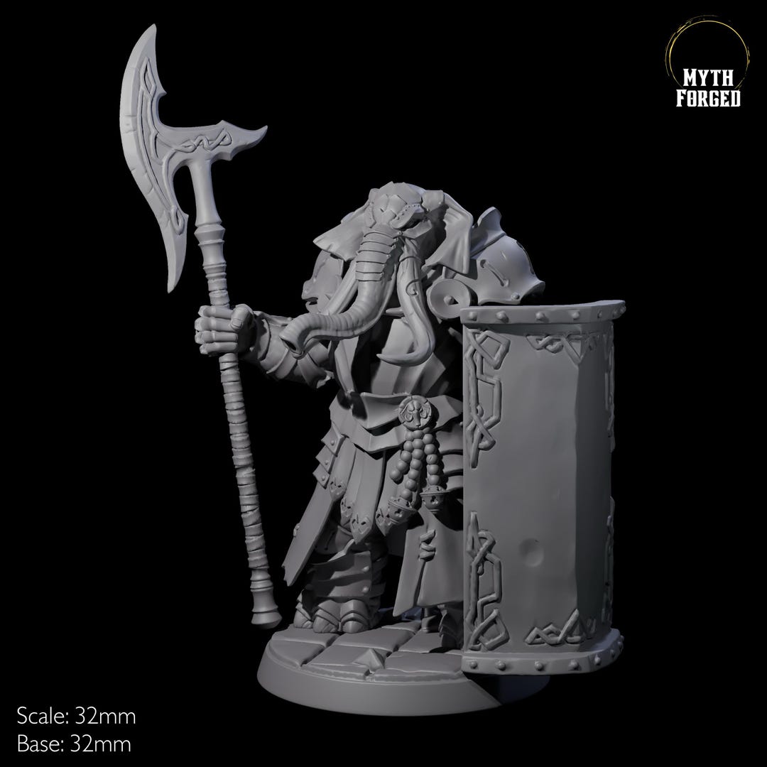 Stoic Loxodon Guard A Miniature for D&D, Dungeons and Dragons ...