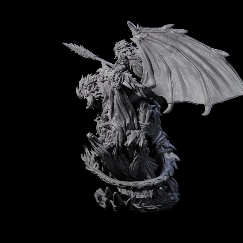Primal Vampire and Dire Bat Miniature for D&D, Dungeons and Dragons ...