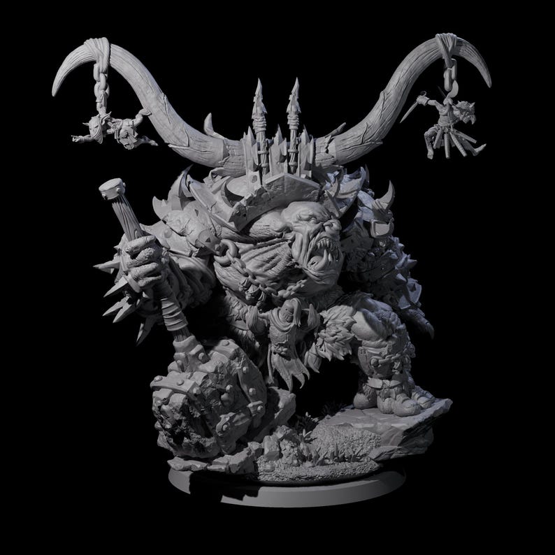 Four Hulking Ogre Juggernauts Miniature for D&D, Dungeons and Dragons ...