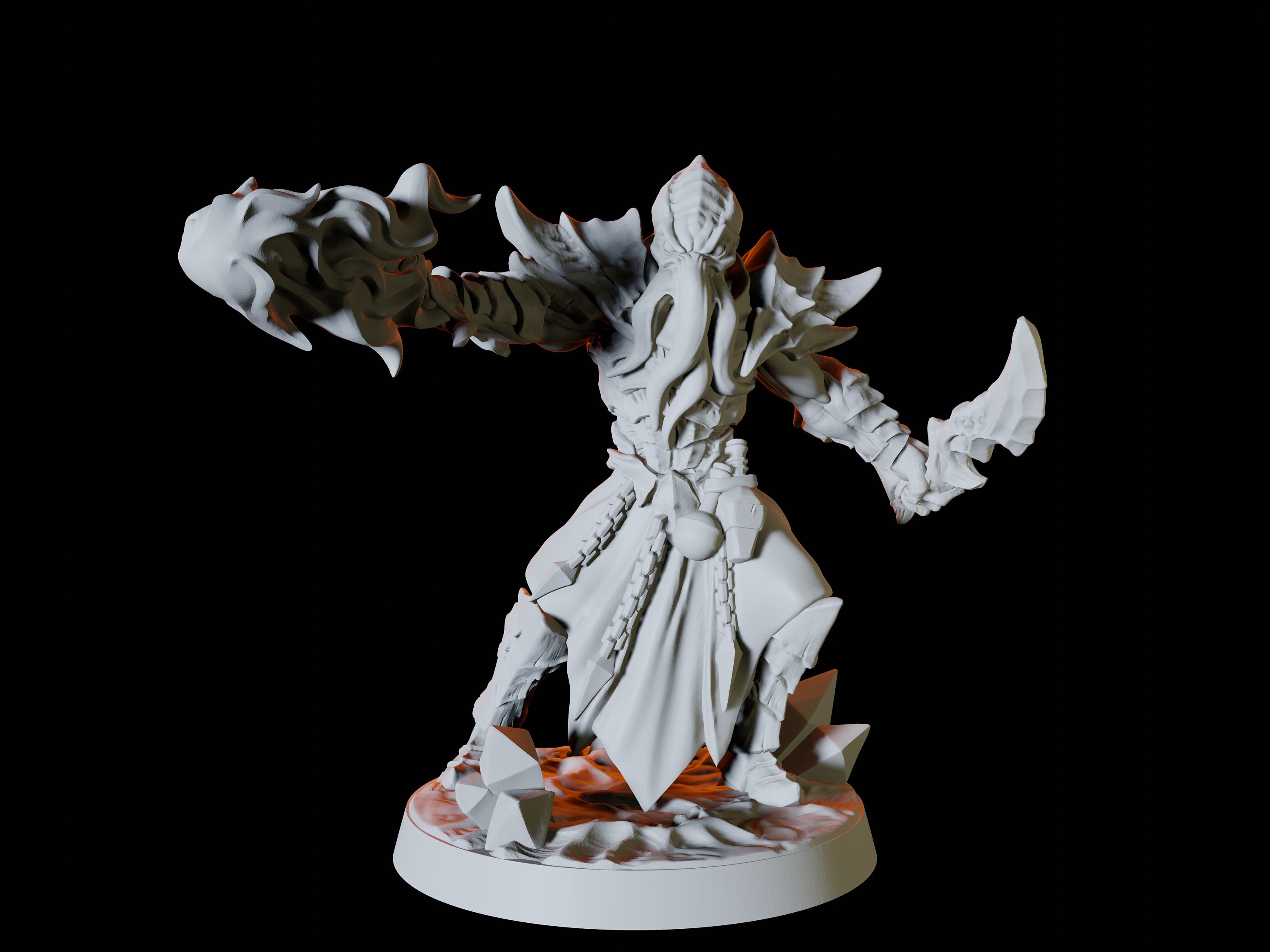 Six Mind Flayer Illithid Army Set Warriors Miniature for D&D, Dungeons ...
