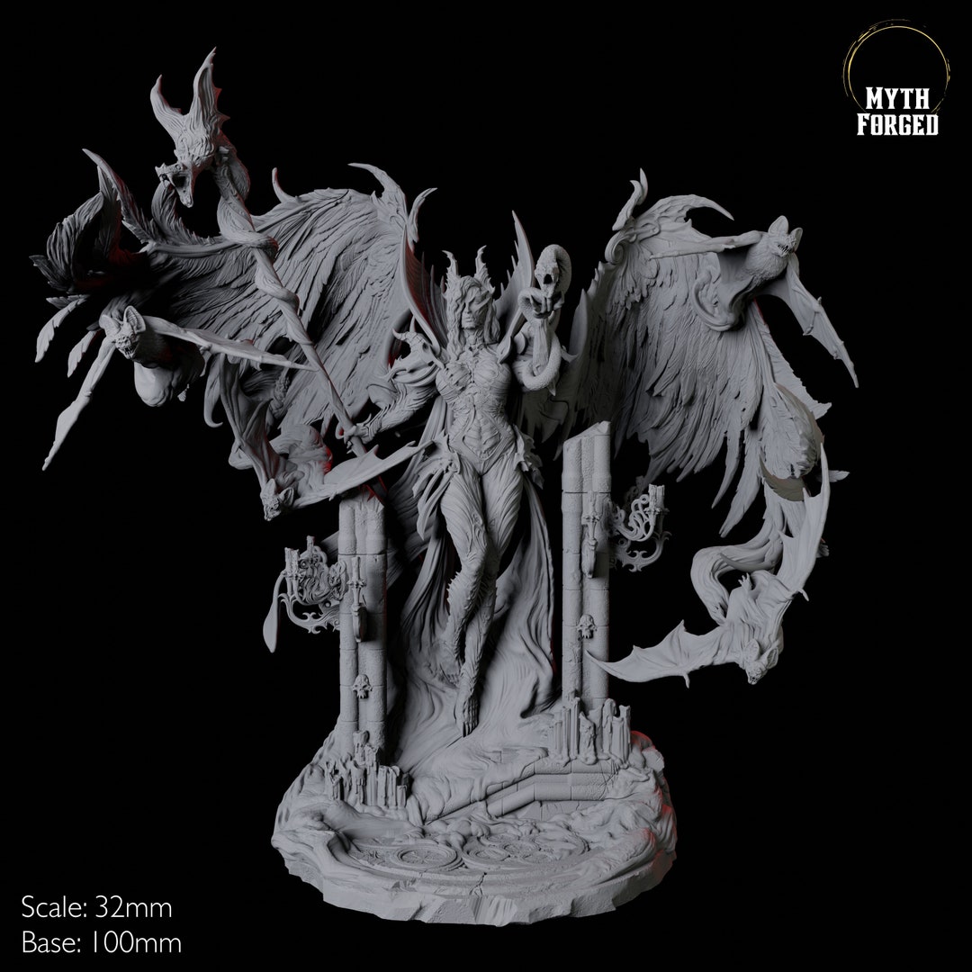 Female Vampire Matriarch Miniature for D&D, Dungeons and Dragons ...