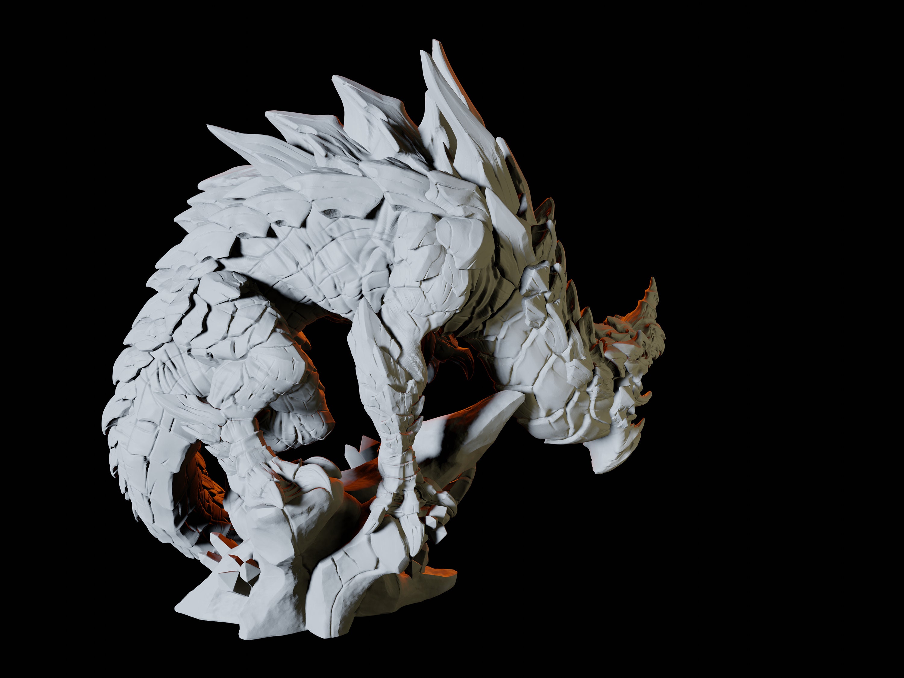 Wingless Dragon Miniature for D&D, Dungeons and Dragons, Pathfinder and ...