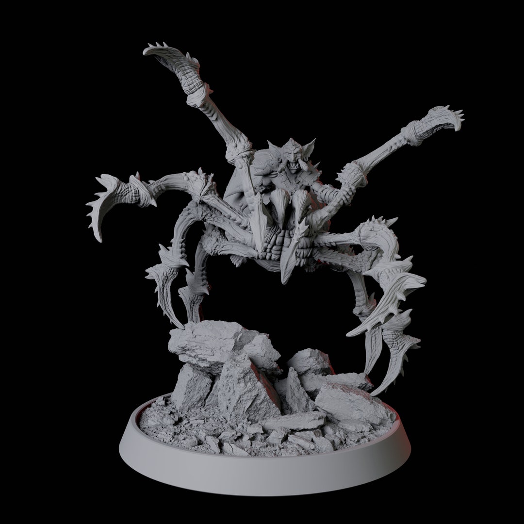 Rearing Giant Spider With Goblin Riding Miniature for D&D, Dungeons and ...