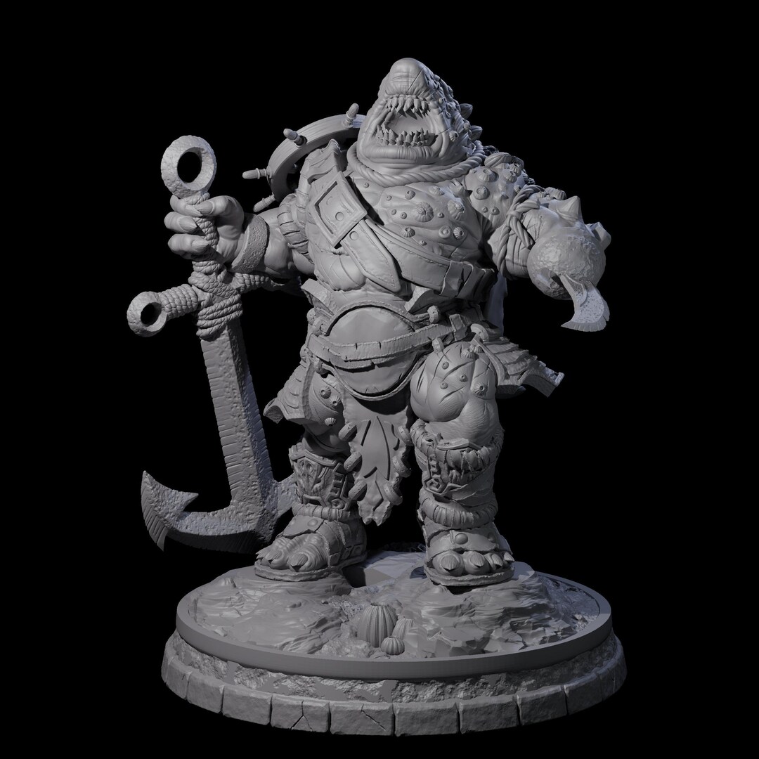 Dripping Sharkin B Miniature for D&D, Dungeons and Dragons, Pathfinder ...