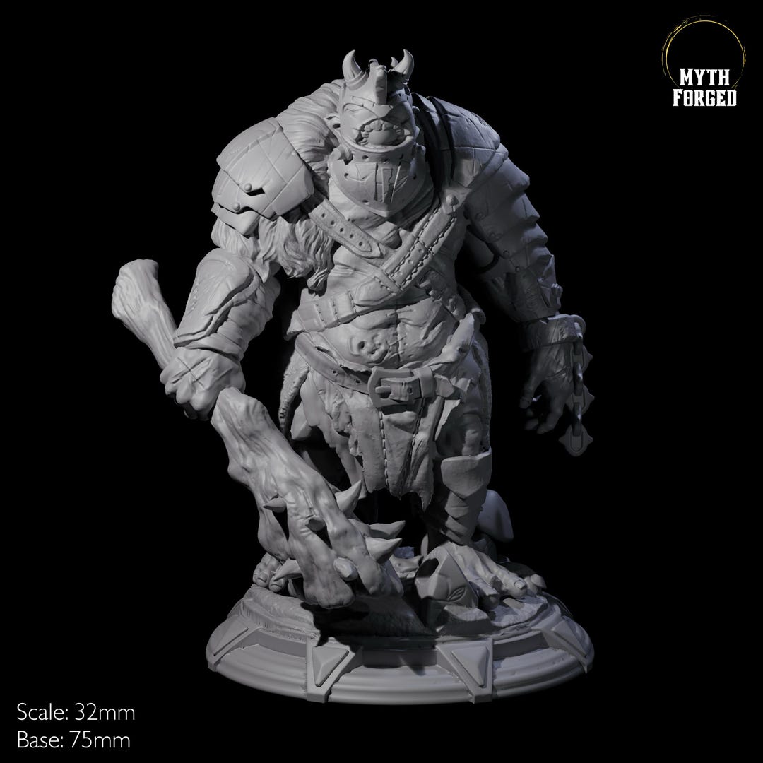 Armoured Cyclops Miniature for D&D, Dungeons and Dragons, Pathfinder ...