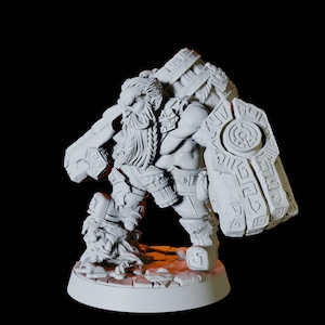 Dwarf Battlemaster Miniature for D&D, Dungeons and Dragons, Pathfinder ...