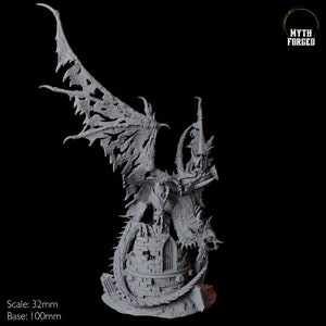 Epic Dracolich Undead Dragon With Wraith Rider Miniature for D&D ...