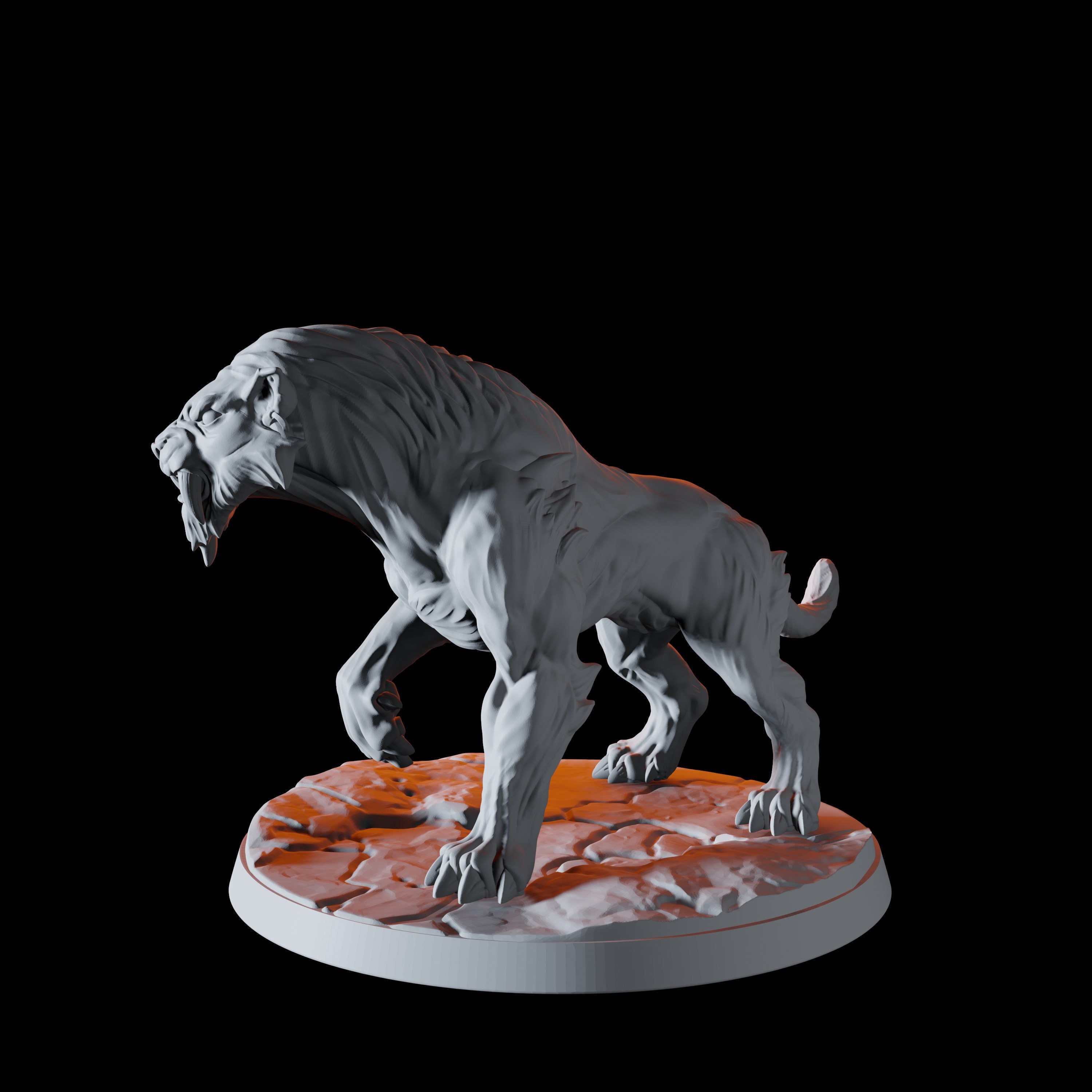 Sabre-toothed Tiger Miniature D for D&D, Dungeons and Dragons ...
