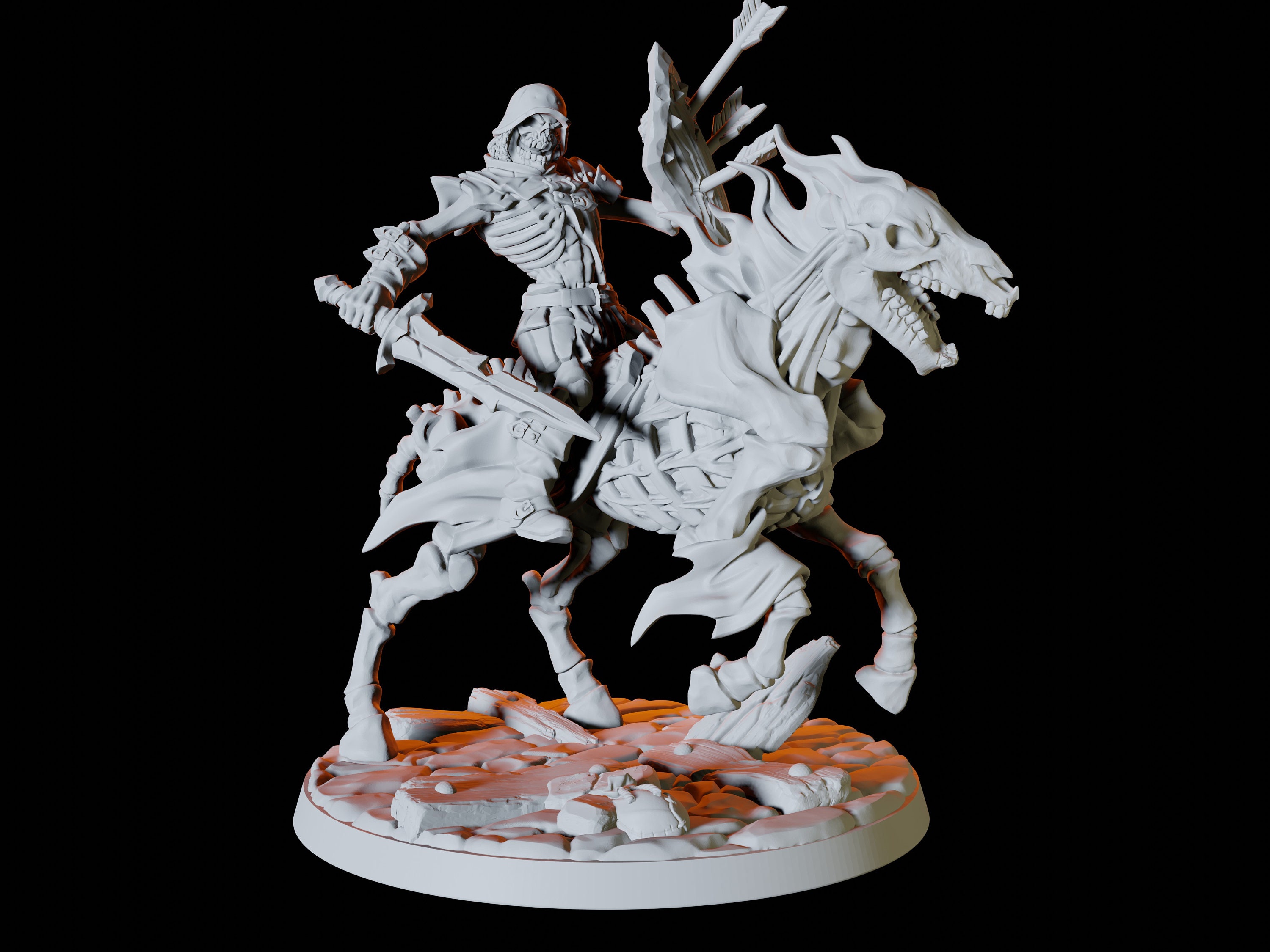 Three Nightmare Riders Miniature for D&D, Dungeons and Dragons ...