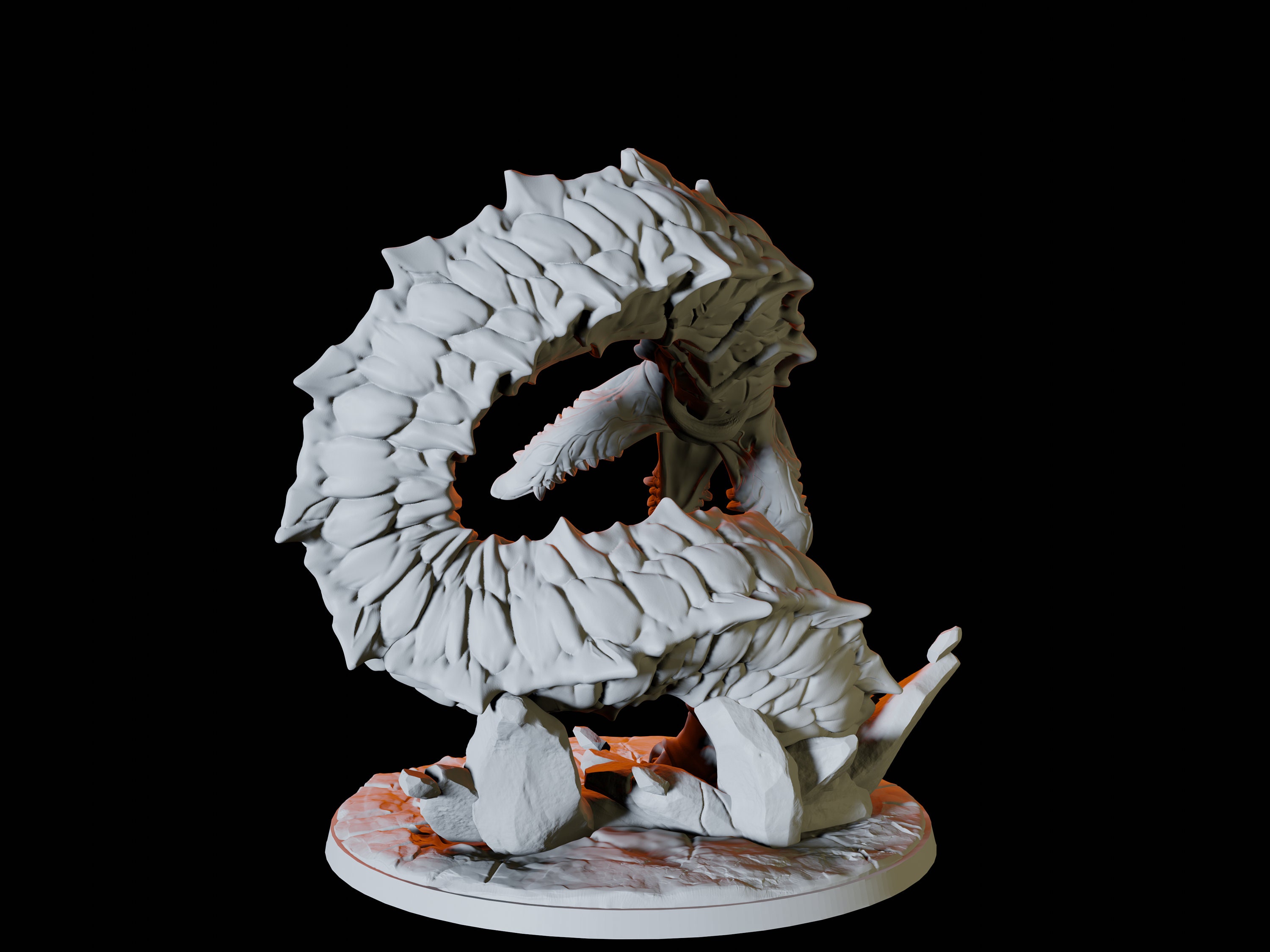 Purple Worm Miniature for D&D Dungeons and Dragons - Etsy