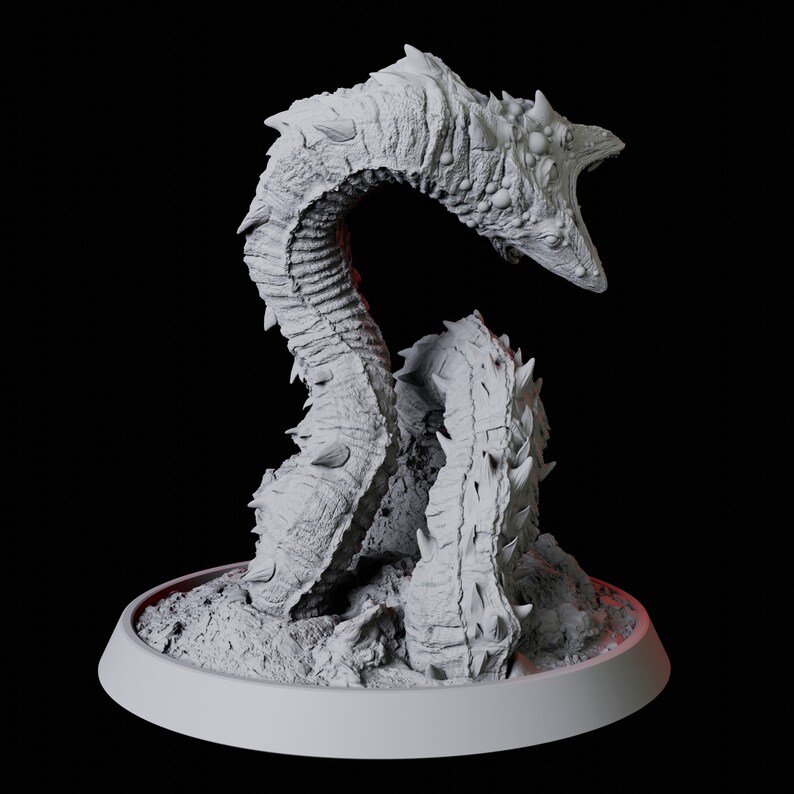 Ancient Frost Worm Miniature for D&D Dungeons and Dragons - Etsy