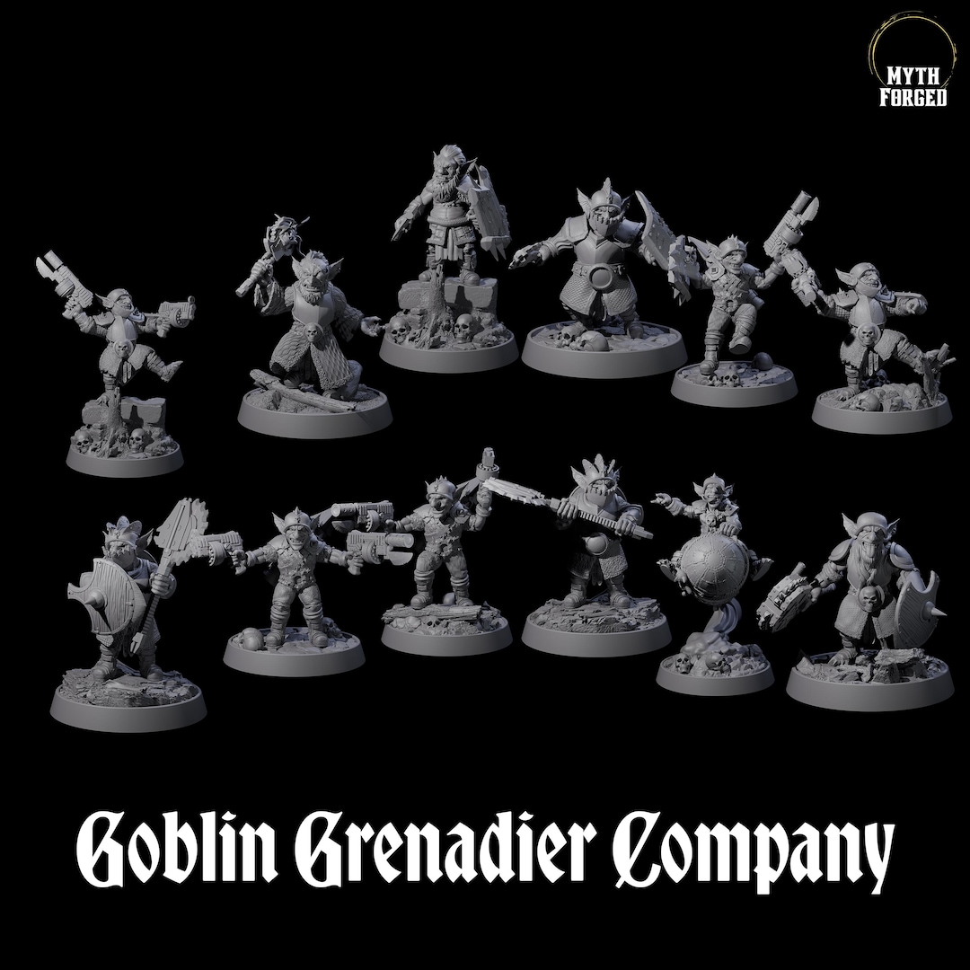 Goblin Grenadier Company Miniature for D&D, Dungeons and Dragons ...