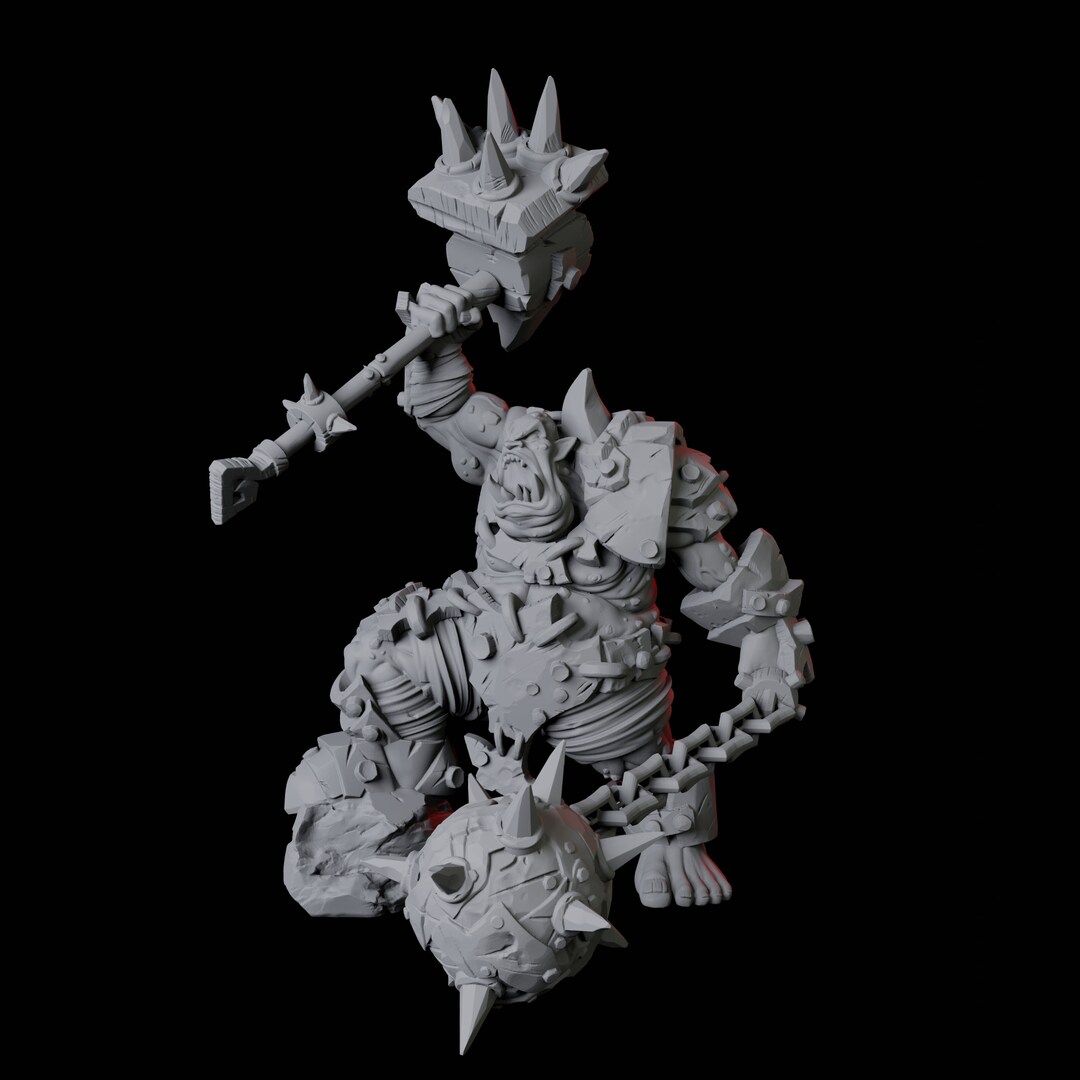 Angry Ogre Miniature for D&D, Dungeons and Dragons, Pathfinder and Many ...