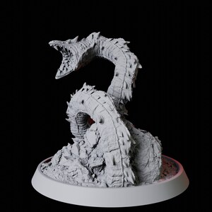 Ancient Frost Worm Miniature for D&D, Dungeons and Dragons, Pathfinder ...