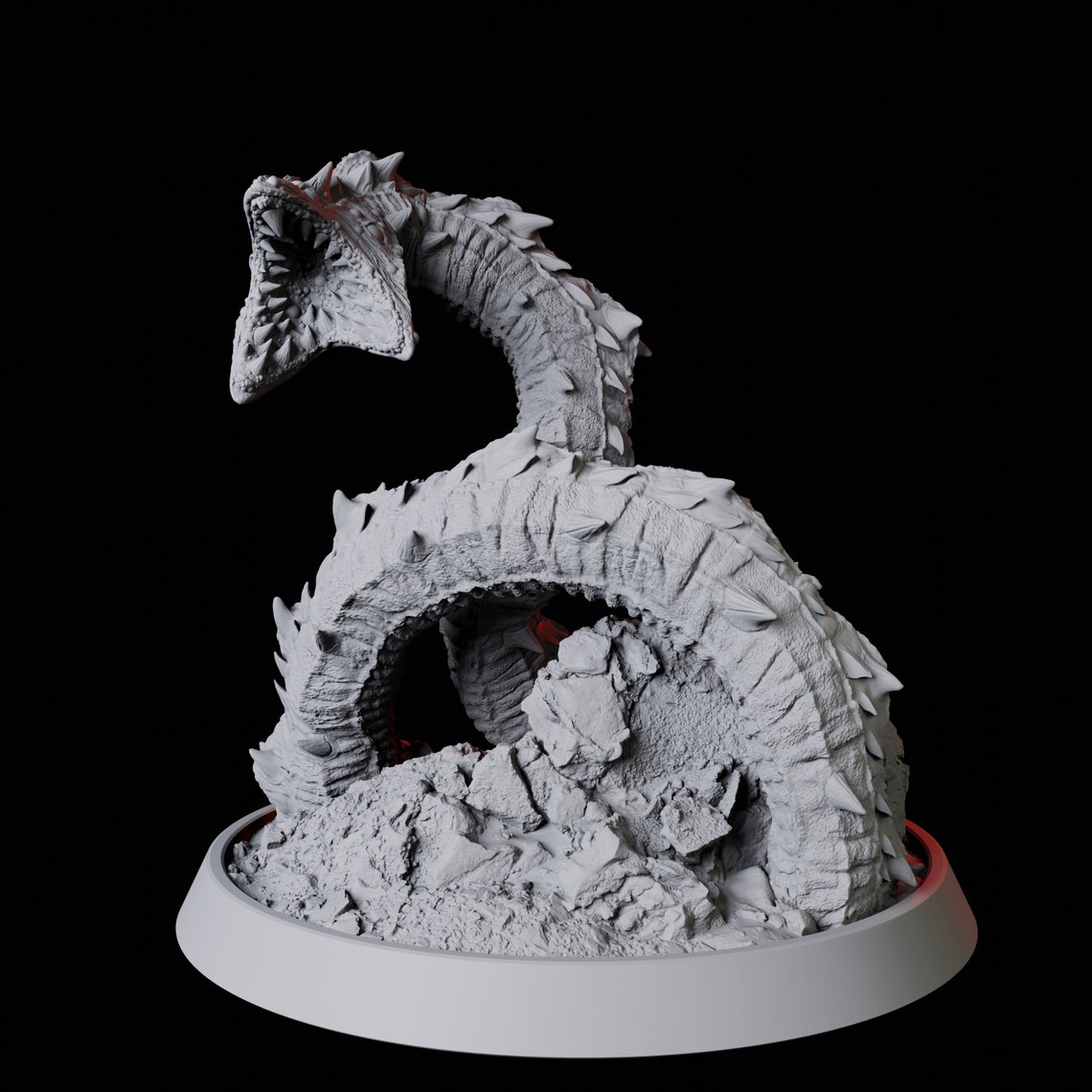 Ancient Frost Worm Miniature for D&D Dungeons and Dragons - Etsy