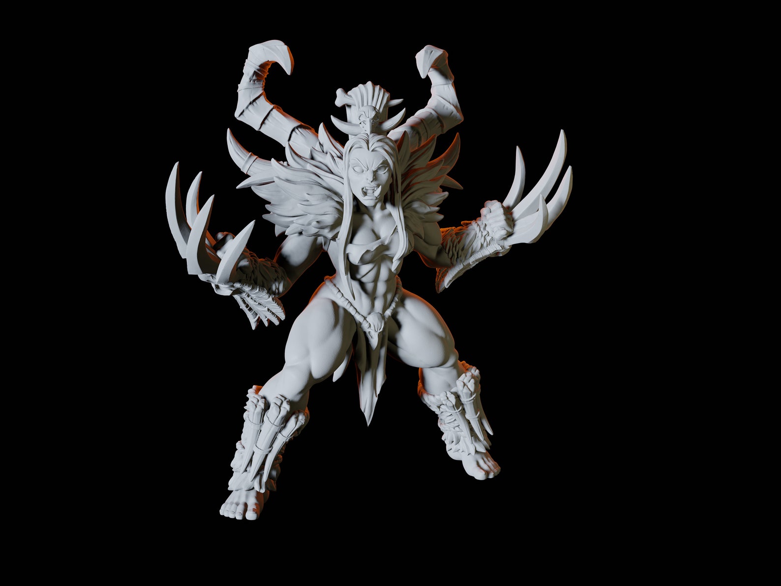 Female Orc Shaman Fighter Miniature for D&D Dungeons and - Etsy UK
