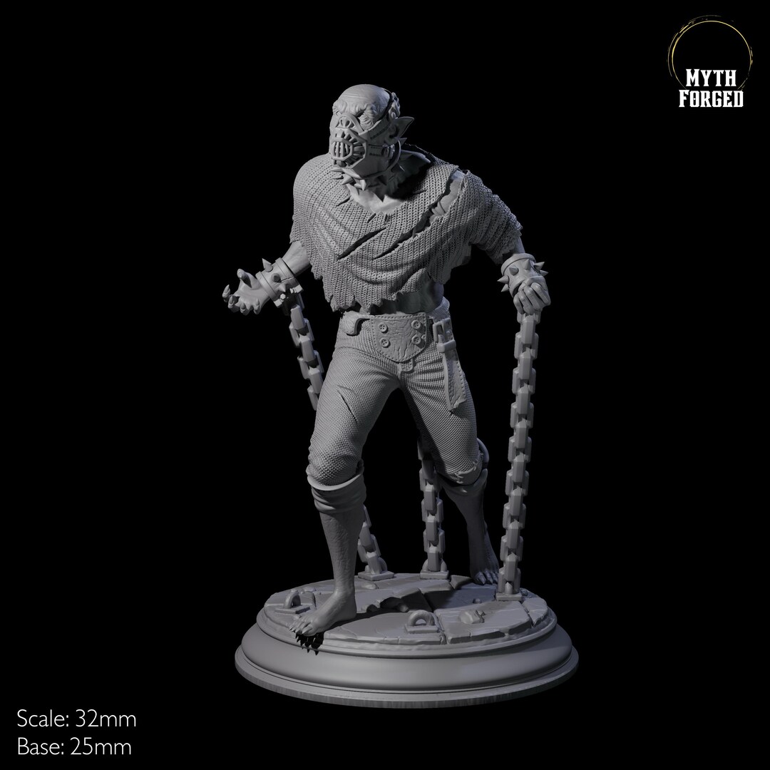 Chained Vampire Thrall A Miniature for D&D, Dungeons and Dragons ...