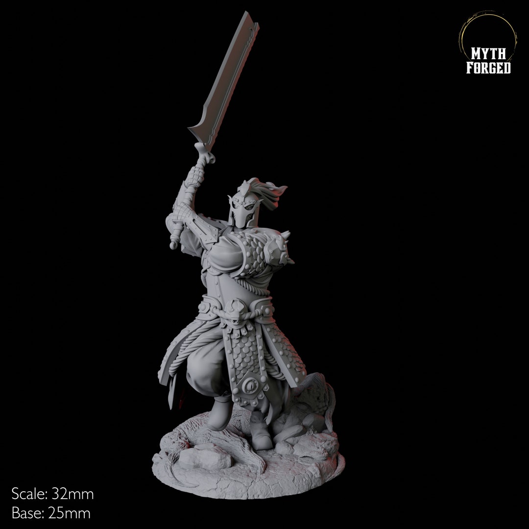 Cunning Yuan-ti Malison Warrior Miniature C for D&D, Dungeons and ...
