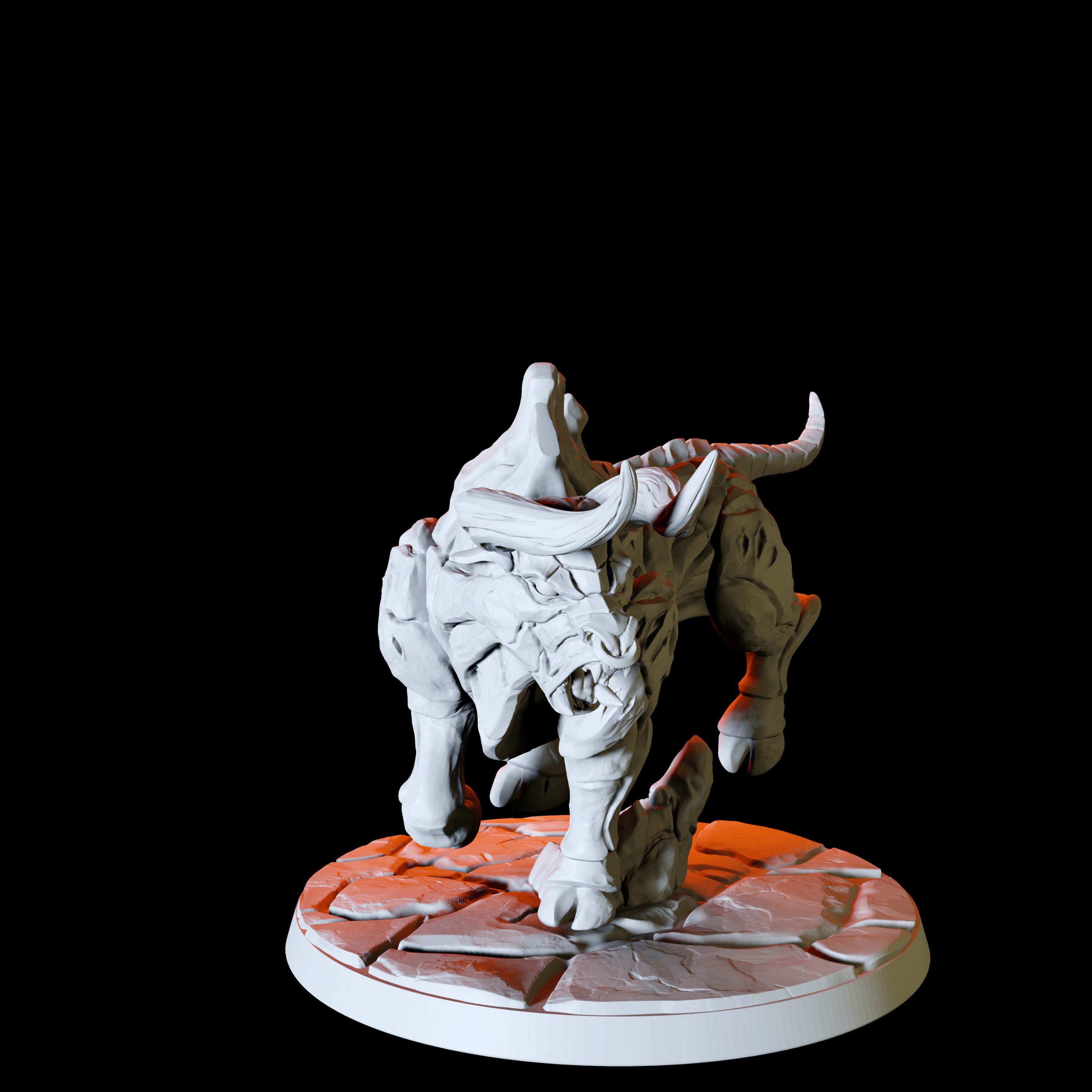 Armoured Bull Miniature for D&D, Dungeons and Dragons, Pathfinder and ...