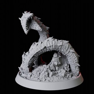 Ancient Frost Worm Miniature for D&D, Dungeons and Dragons, Pathfinder ...