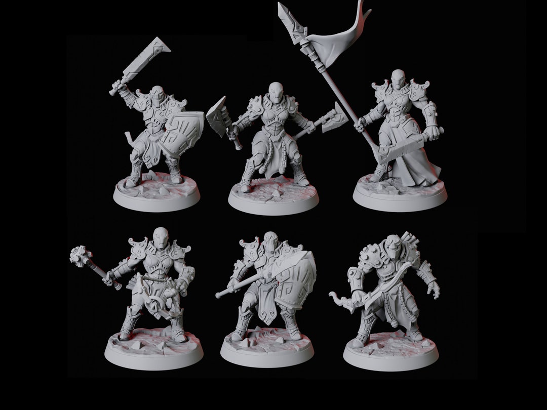 Battle-ready Warforged Army Miniatures for D&D, Dungeons and Dragons, Pathfinder and Many Other ...
