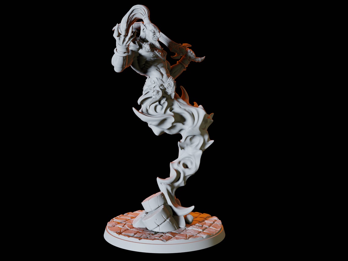 Male Djinni Miniature for D&D Dungeons and Dragons - Etsy UK