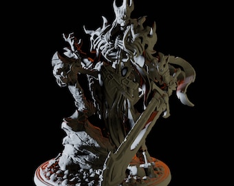 Undead Knight / Skeleton King Miniature for Dungeons & Dragons ...