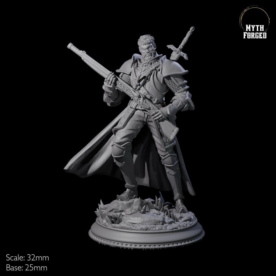 Cocky Hunter Miniature for D&D, Dungeons and Dragons, Pathfinder and ...