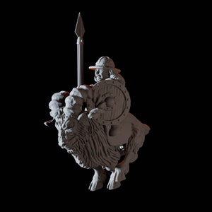 Five Dwarf Goat Rider Miniatures for D&D, Dungeons and Dragons ...