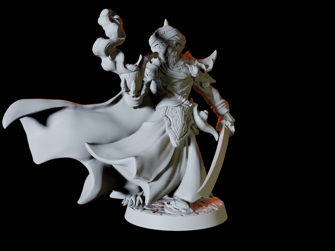 Tabaxi, Tigerfolk or Rakshasa Boss Warrior Miniature for D&D, Dungeons ...