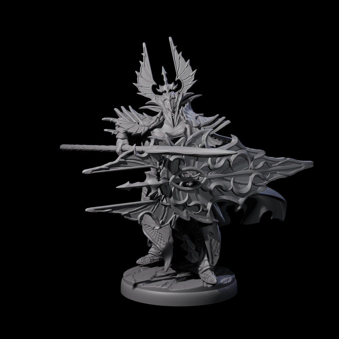 Steadfast Dark Elf Guard D Miniature for D&D, Dungeons and Dragons ...