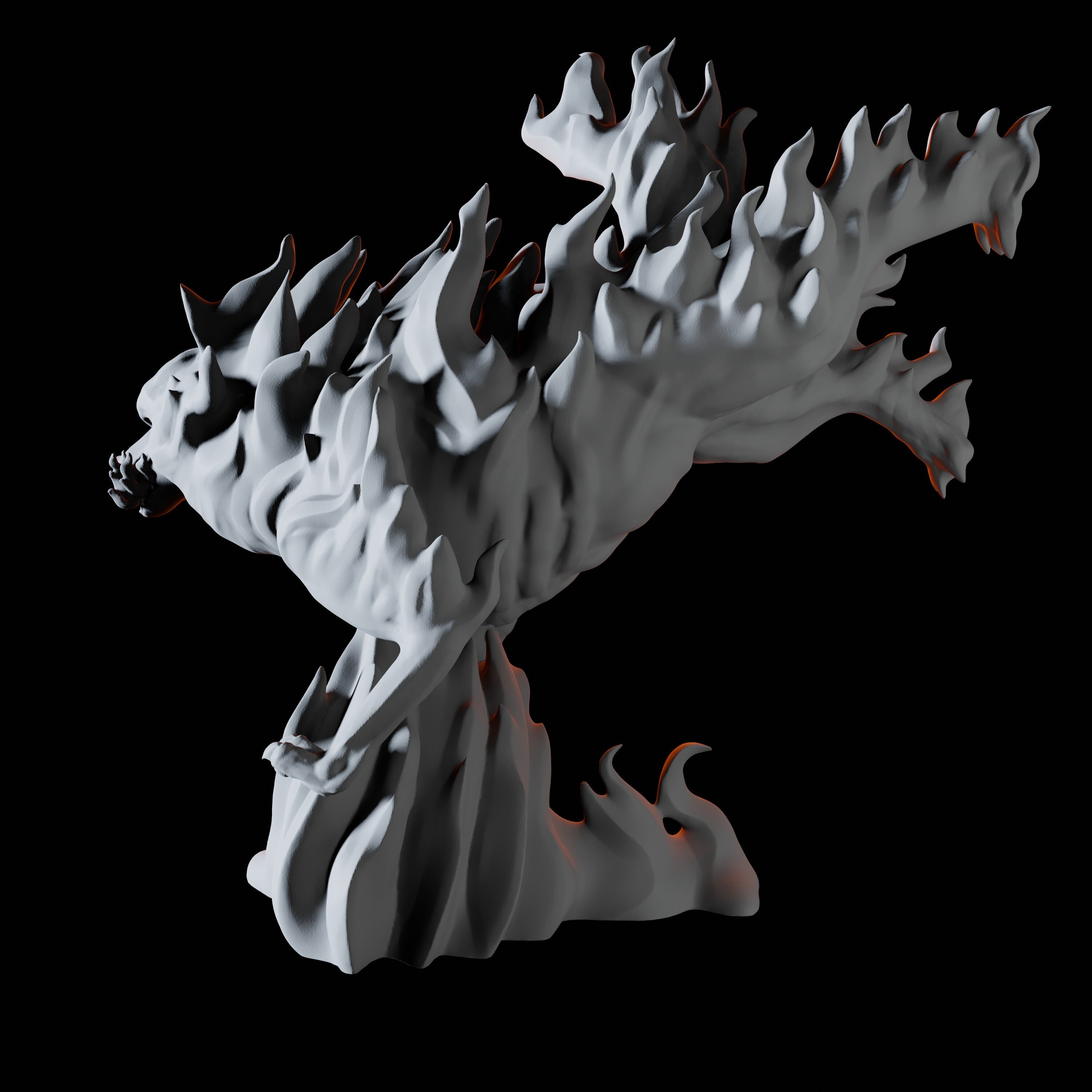 Elemental Fire Wolf Miniature for D&D Dungeons and Dragons - Etsy