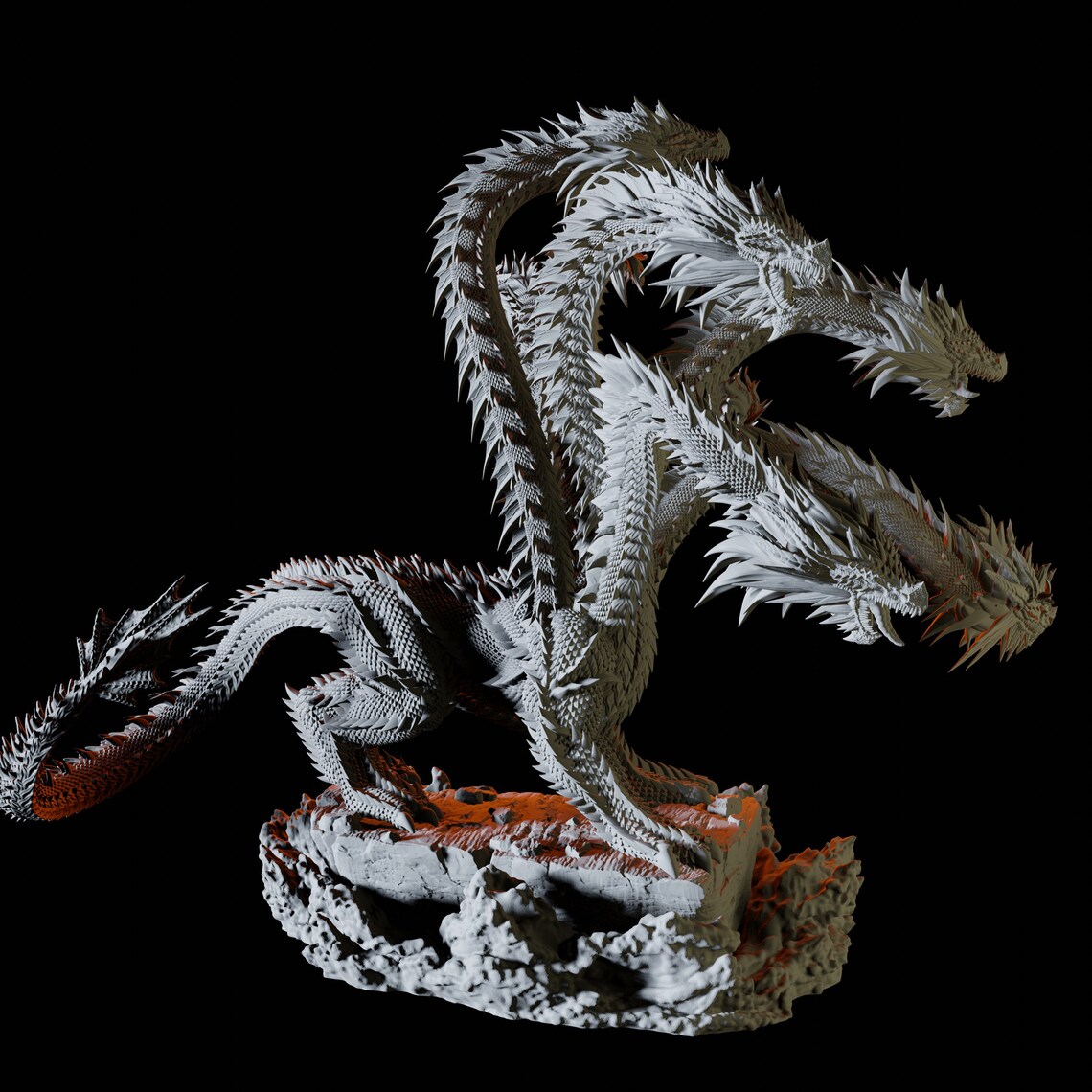 Hydra Miniature for D&D Dungeons and Dragons Pathfinder and - Etsy