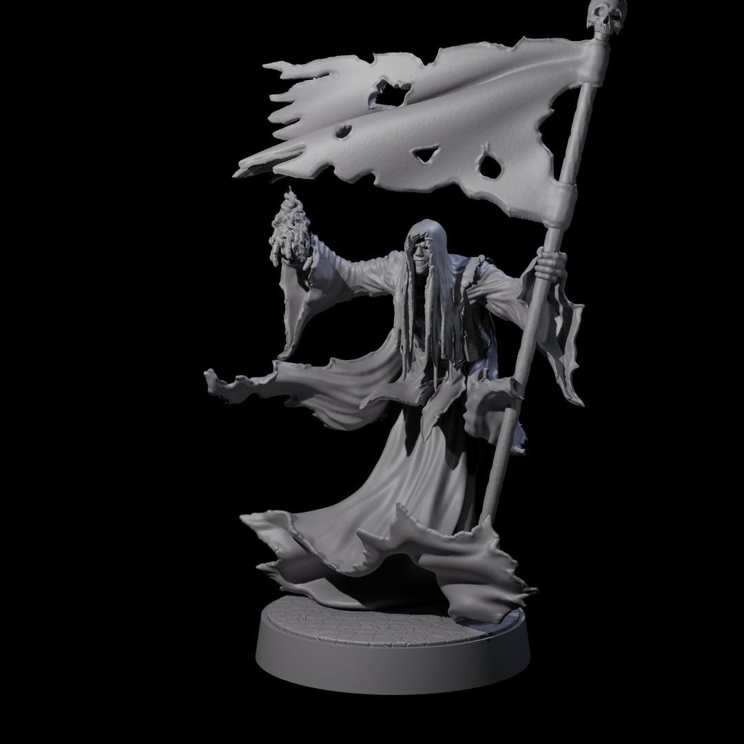 Flaming Wraith B Miniature for D&D, Dungeons and Dragons, Pathfinder ...