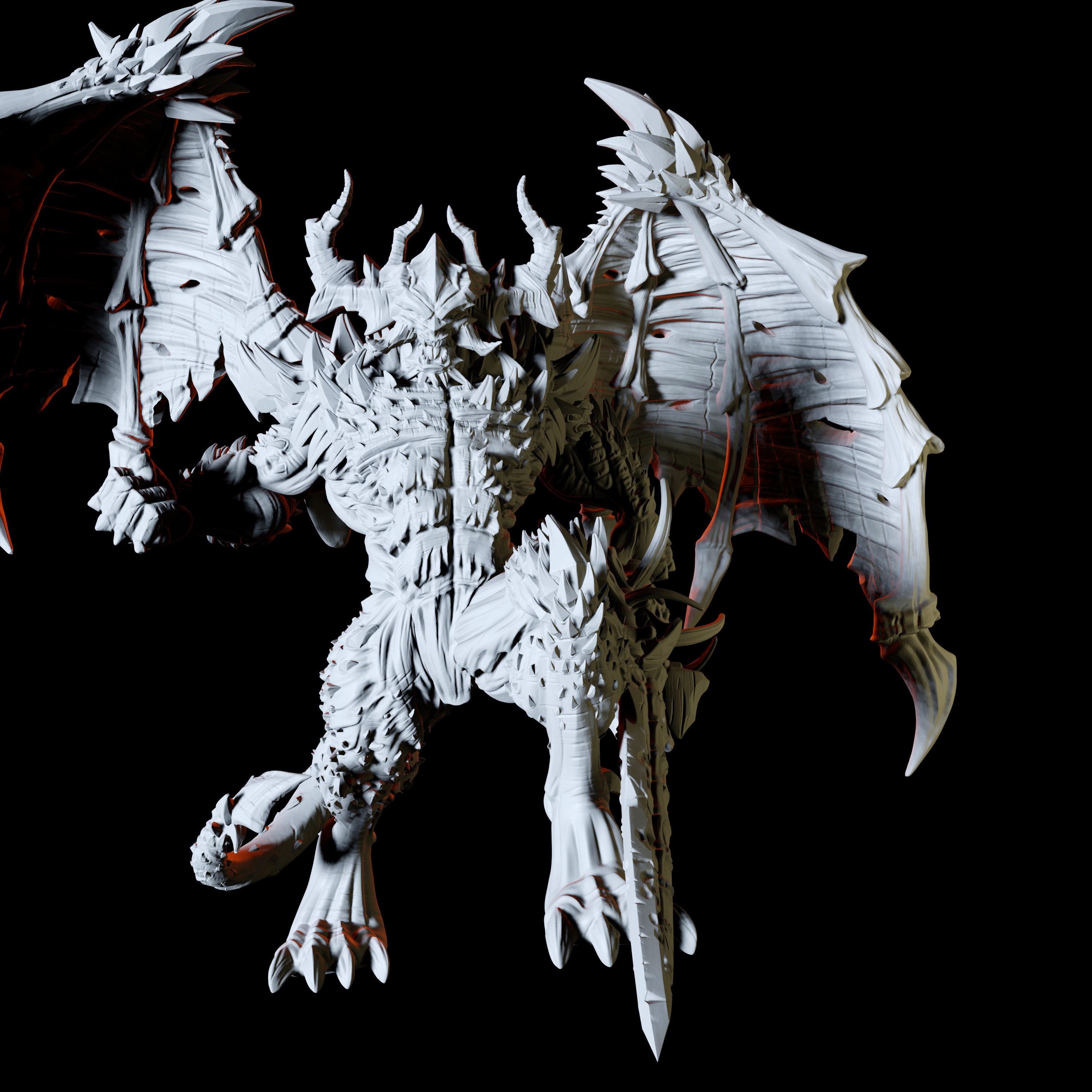 Devil or Demon Lord Miniature for D&D, Dungeons and Dragons, Pathfinder ...