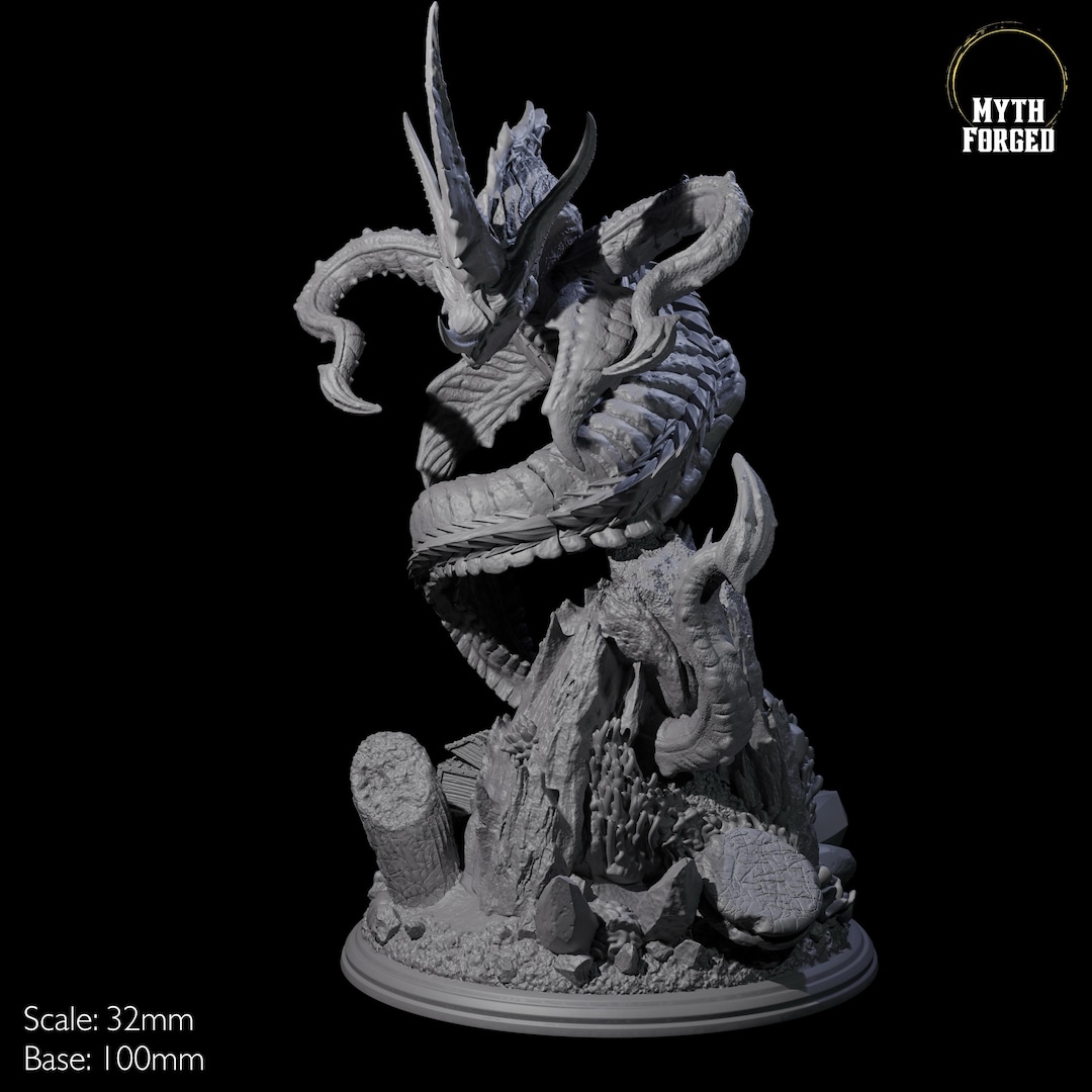 Spiked Leviathan Miniature for D&D, Dungeons and Dragons, Pathfinder ...