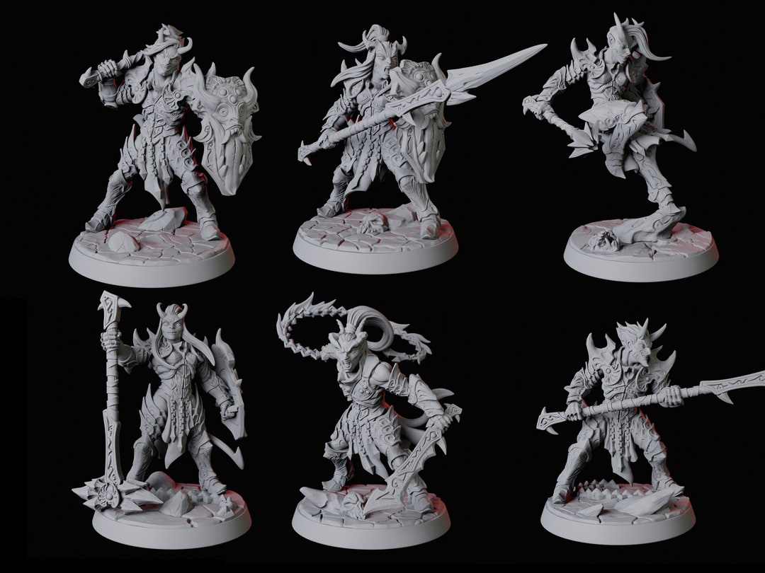 Six Chained Devil or Erinyes for D&D, Dungeons and Dragons, Pathfinder ...